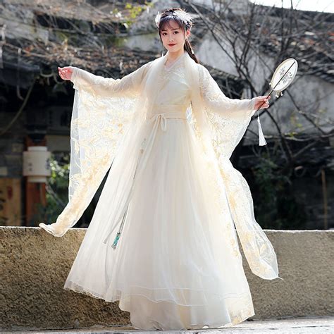 ฮั่นฝู ชุดจีน Hanfu ชุด จีน โบราณ ชุดจีนโบราณผู้หญิง เครื่องแต่งกายจีนโบราณ เดรสนางฟ้า สง่างาม