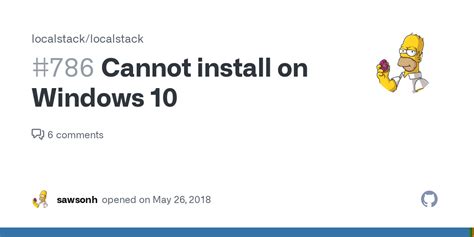 Cannot Install On Windows 10 · Issue 786 · Localstacklocalstack · Github