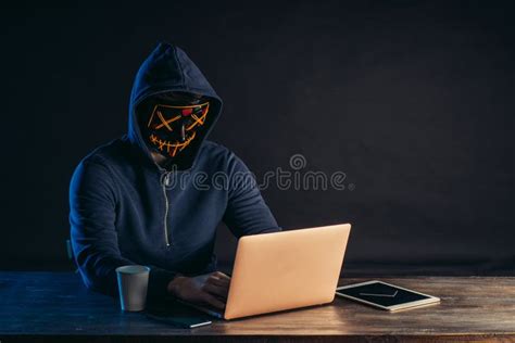 Hacker Man Computer Genius Engaged In Crime Stock Photo Image Of Data Email 173619748