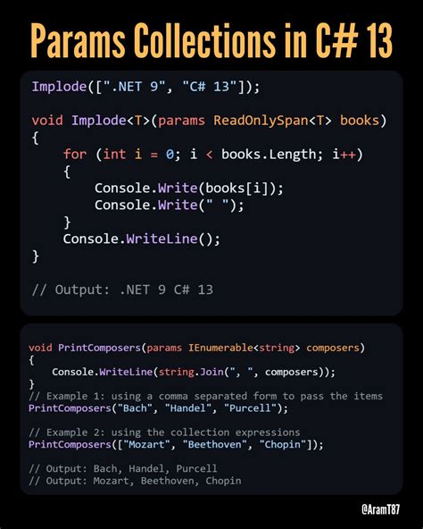Aram Tchekrekjian On Linkedin ⚡ 𝗣𝗮𝗿𝗮𝗺𝘀 𝗖𝗼𝗹𝗹𝗲𝗰𝘁𝗶𝗼𝗻𝘀 𝗶𝗻 𝗖 𝟭𝟯 Now You Can Use Any 28 Comments