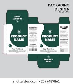 Custom Packaging Box Designs Layout Template Stock Vector Royalty Free