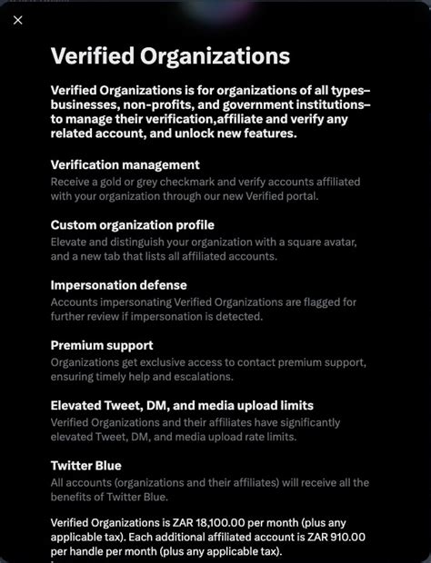 Twitter Charging R18 100 Per Month For Verified Organizations In South