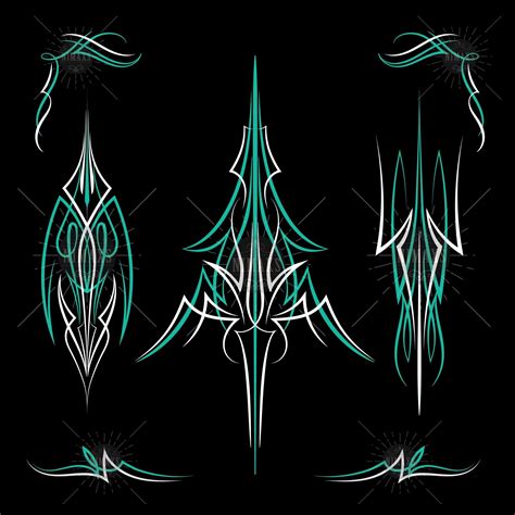 Green Pinstriping Svg Motorcycle And Car Pinstripe Art Old School