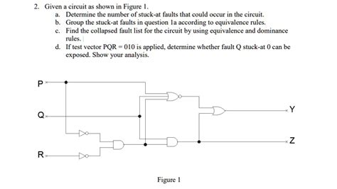 Solved 2 Given A Circuit As Shown In Figure 1 A Determine The Number Of Stuck At Faults That