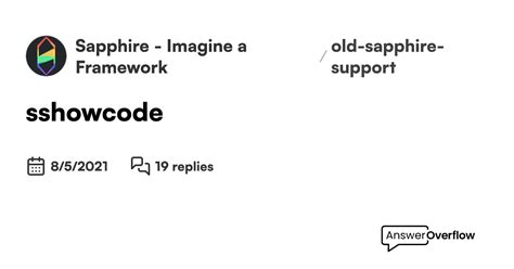 s showcode sapphire imagine a framework