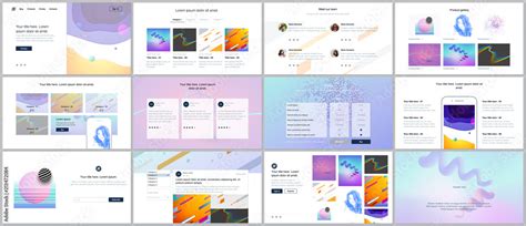 Vector Templates For Website Design Minimal Presentations Portfolio