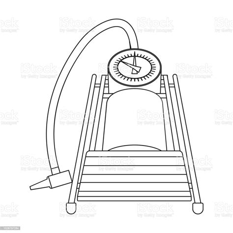 발 펌프 자동차 단일 아이콘 디자인에 대 한 개요 스타일에 대 한 자동차 정비 역 벡터 기호 재고 일러스트 레이 션 웹입니다 건강 진단에 대한 스톡 벡터 아트 및 기타