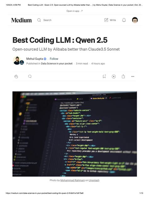 best coding llm qwen 2 5 open sourced llm by alibaba better than