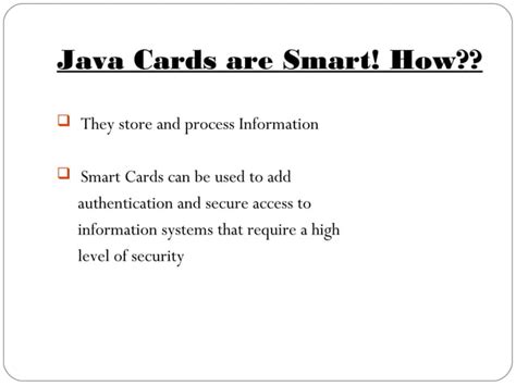 Java Card Technology Ppt Programming Languages Computing