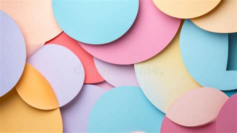 Colorful Overlapping Paper Circles Creating Abstract Background Stock Image Image Of