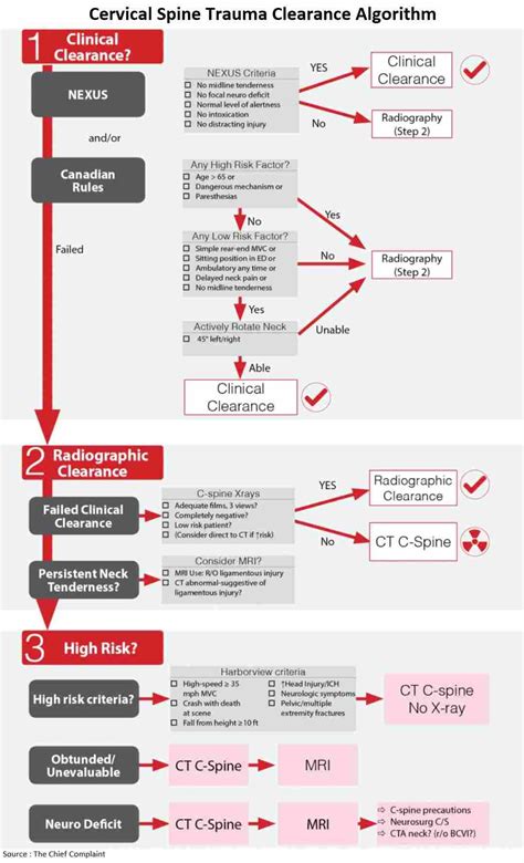 Cervical Spine Trauma Clearance Algorithm Manual Of Medicine