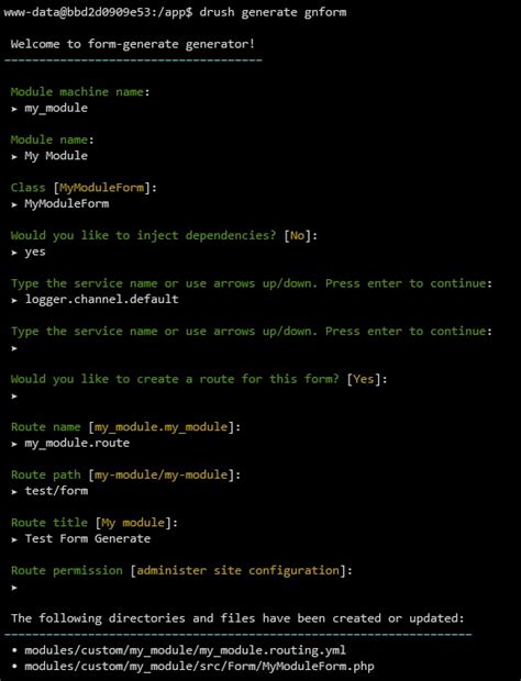 Drush Code Generator Example
