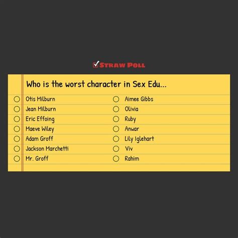 Who Is The Worst Most Annoying Sex Education Character R