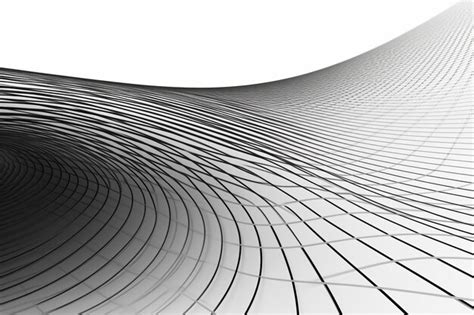 Abstract Curved Perspective Grid Lines Layout Design Premium Ai Generated Image