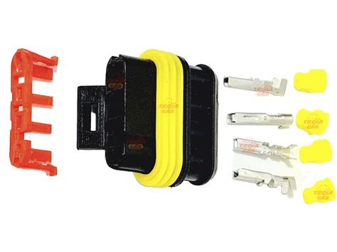 Conector Macho pinos fêmea Automotivo Interface USB GNV ª e ª geração com Vedações