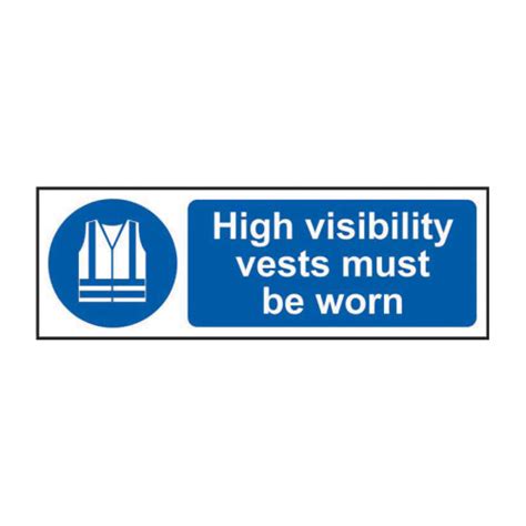Centurion Hi Vis Vests Must Be Worn Sign Non Adhesive Rigid Pvc