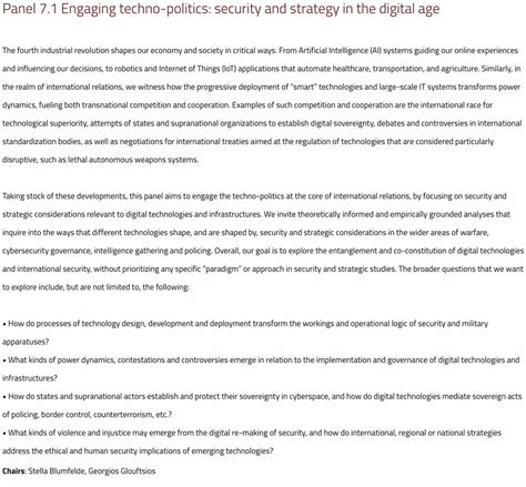 Stella Blumfelde On Linkedin Callforpapers