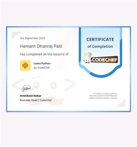 Hemant Patil On Linkedin Codechef