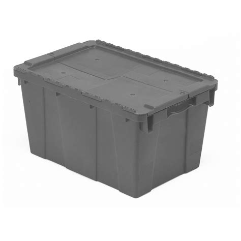 Orbis 14 2 Gal 23 1 2 In X 15 3 4 In X 13 In Attached Lid Tote 10e131 Fp19 Gray Grainger