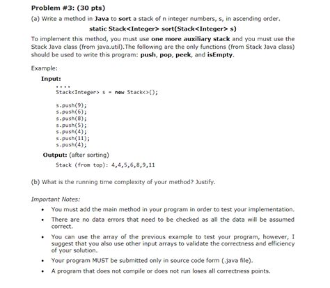 Solved Problem 3 30 Pts A Write A Method In Java To Chegg Com