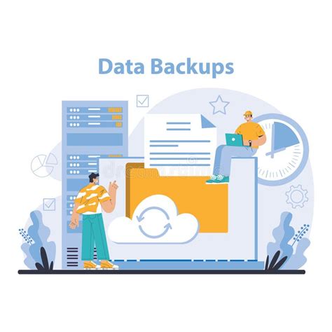 Data Storage Concept Flat Vector Illustration Stock Vector Illustration Of Security
