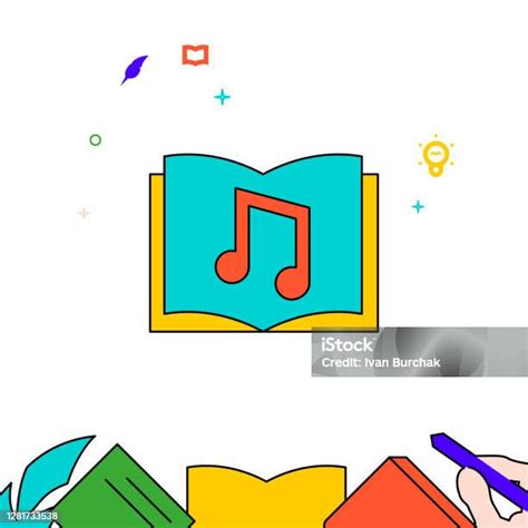 음악 노트 음악 구성 작곡가 채워진 라인 아이콘 간단한 일러스트 고급에 대한 스톡 벡터 아트 및 기타 이미지 고급 공부 교육 Istock