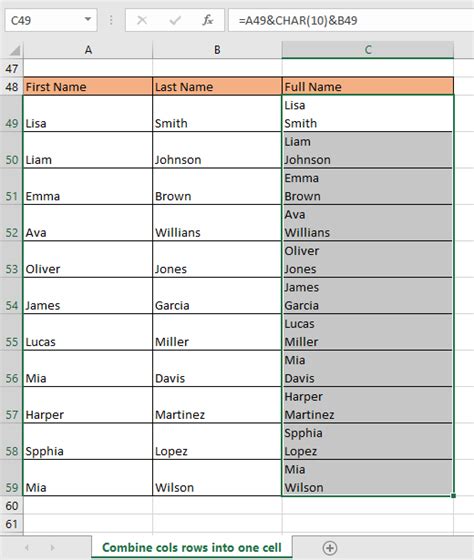 Excel Tutorial Combine Columns Rows Cells
