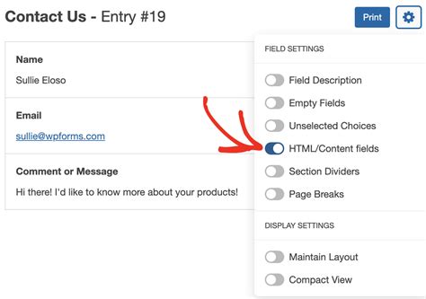 How To Print Form Entries WPForms
