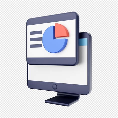 Premium Psd 3d Computer Function Statistical Presentation