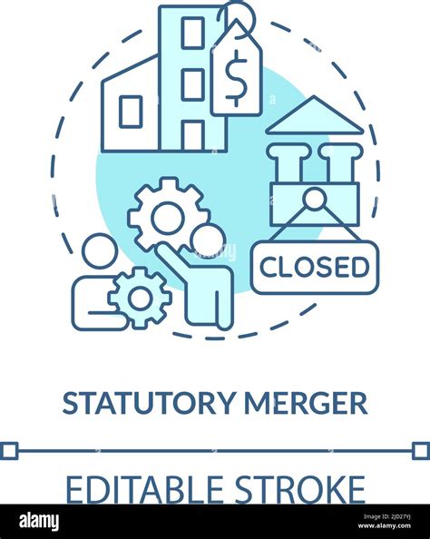 Statutory Merger Turquoise Concept Icon Stock Vector Image And Art Alamy