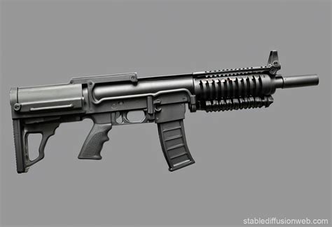 M203 Grenade Launcher Side View Stable Diffusion Online