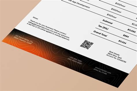 Gradient Invoice Excel Template Gradeent Print Templates Ft Minimalist And Topographic Envato