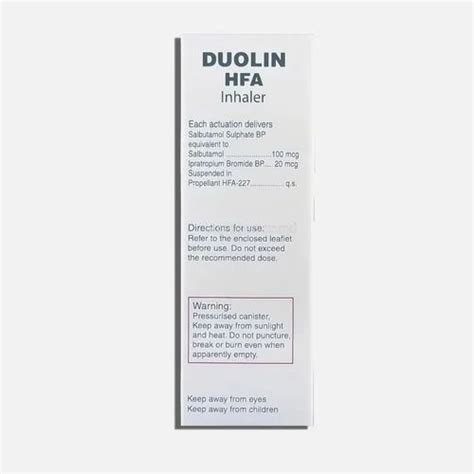 Duolin Hfa Inhaler Cipla Ltd At Rs 255 Box In Nagpur Id 27227121888