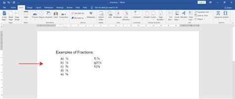 How To Type Fractions In Ms Word Officebeginner