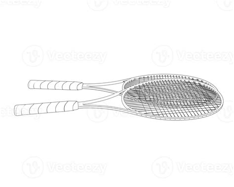 Racket Isolated On Background 3d Rendering Illustration 45719615 Png