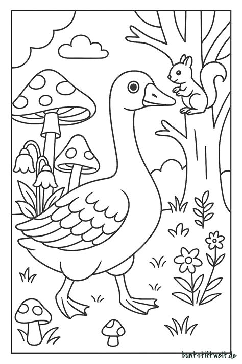 Gans Ausmalbilder Kostenlose Vorlagen Zum Ausmalen