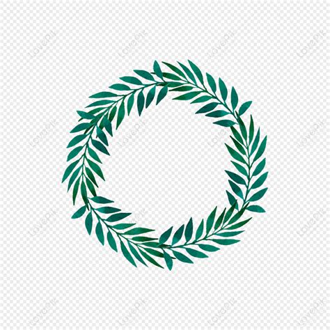 Cute Leaf Border Material Leaf Wreath Green Leaf Leaf Vector Png