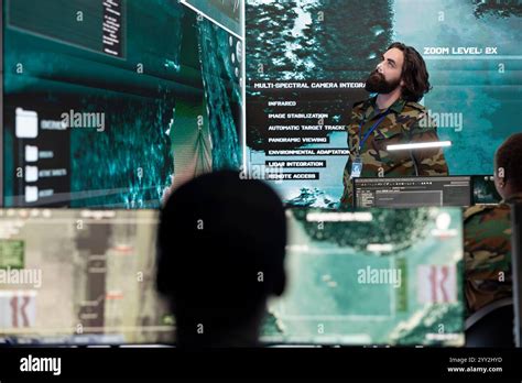 Army Personnel Gather Intelligence For New Defense Operations Using A