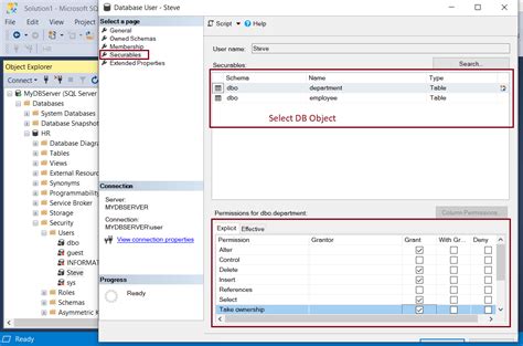 Assign Permissions To User In Sql Server