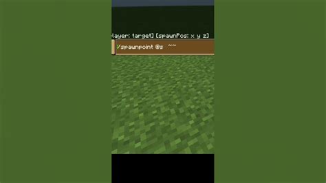 Como Usar El Comando Spawnpoint Bedrock Minecraft Comando Minecraftbedrock Hashtag Youtube
