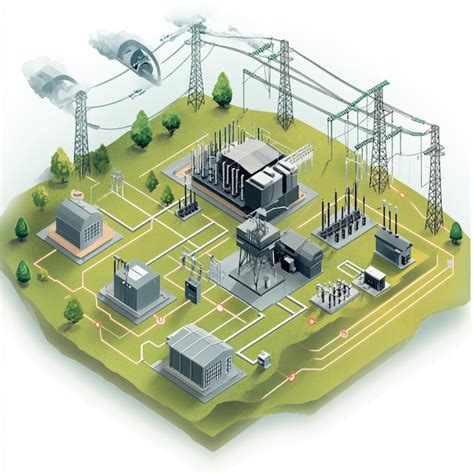 A Detailed Diagram Illustrating The Components And Flow Of A Power Grid