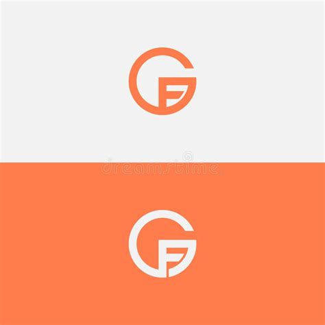 Minimal Letter Gf Fg Logo Design Gf Fg Monogram Stock Vector Illustration Of Estate Circle