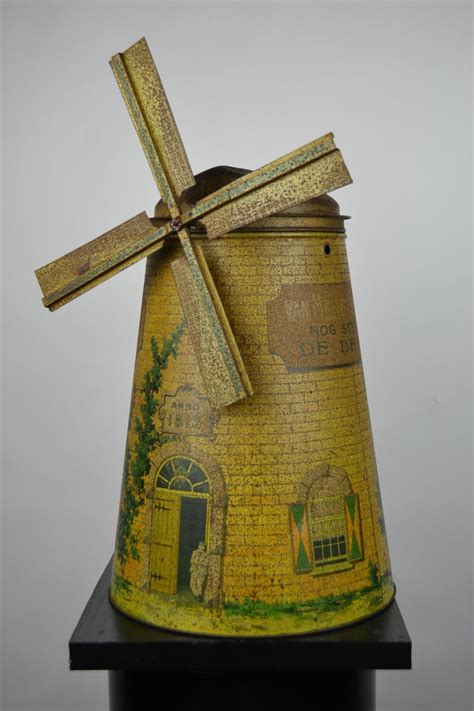 1920s Van Melles Toffees Tin Antique Candy Box Holland Dutch