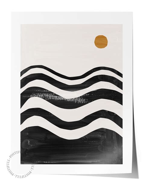 Siyah Beyaz Boho Duvar Dekoru Çerçevesiz Poster Çerçevesiz Duvar Tab