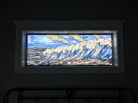 Wave Stained Glass Panel