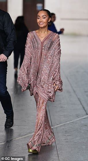 Leigh Anne Pinnock Cuts A Trendy Figure In Beige Patterned Co Ord As