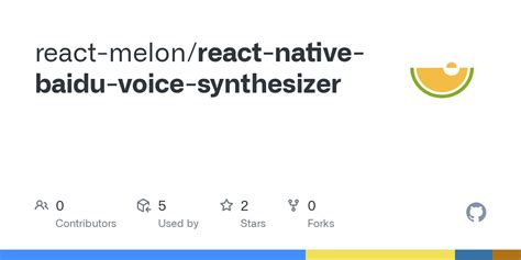 GitHub React Melon React Native Baidu Voice Synthesizer