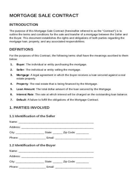Mortgage Sale Contract Template Fill Out And Sign Online Dochub
