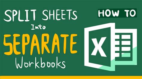 How To Split Excel Sheets Into Separate Workbooks Excel