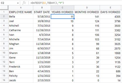 Tip Of The Week Using A Spreadsheet To Calculate Exact Age Rayne Technology Solutions Inc